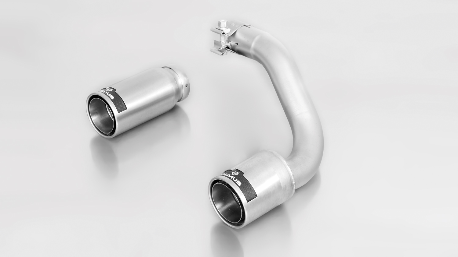 tail pipe set 2 tail pipes Ø 84 mm Street Race, polished, with slip ...