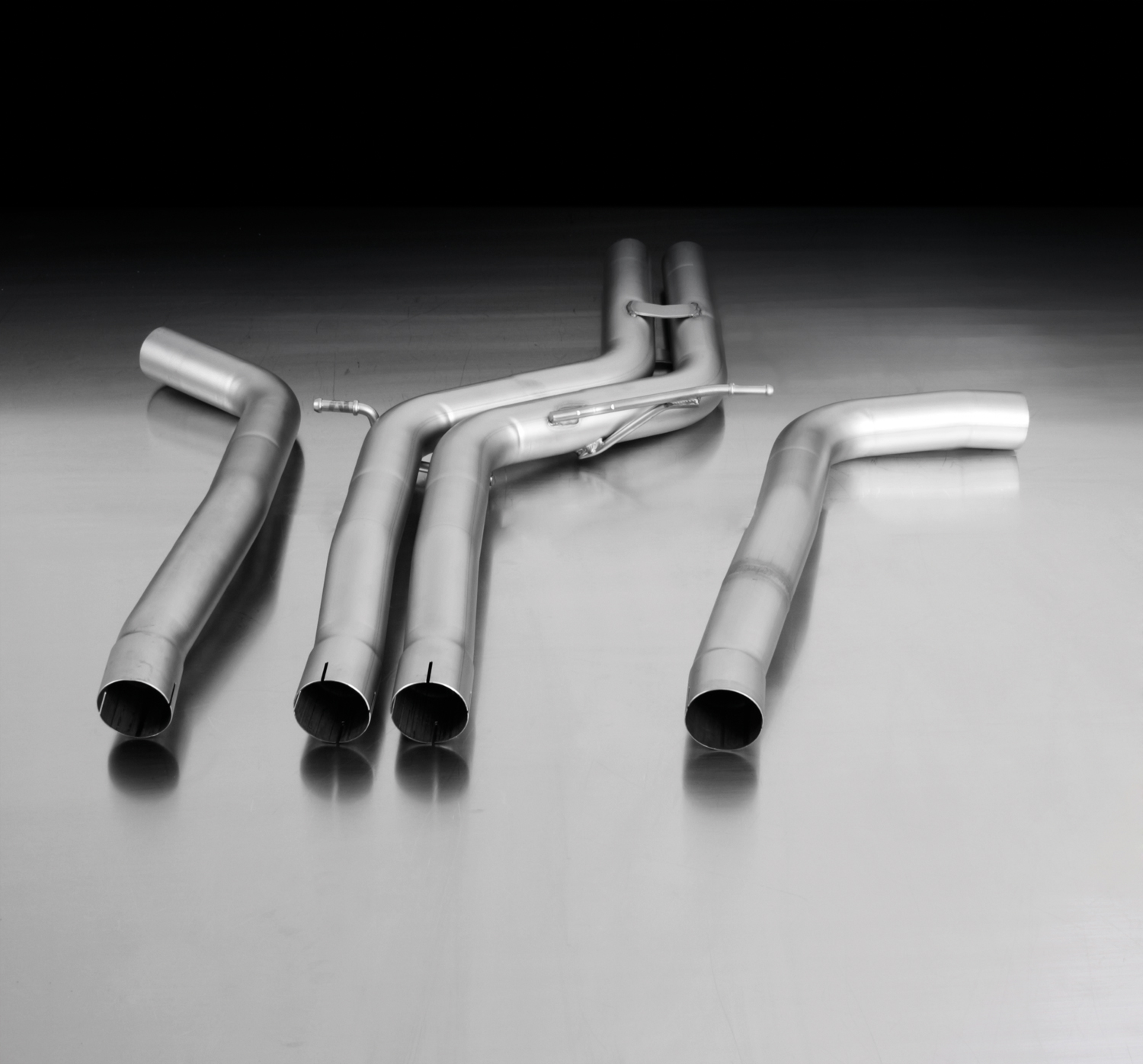 Stainless steel RACING tube instead of secondary silencer, without ...
