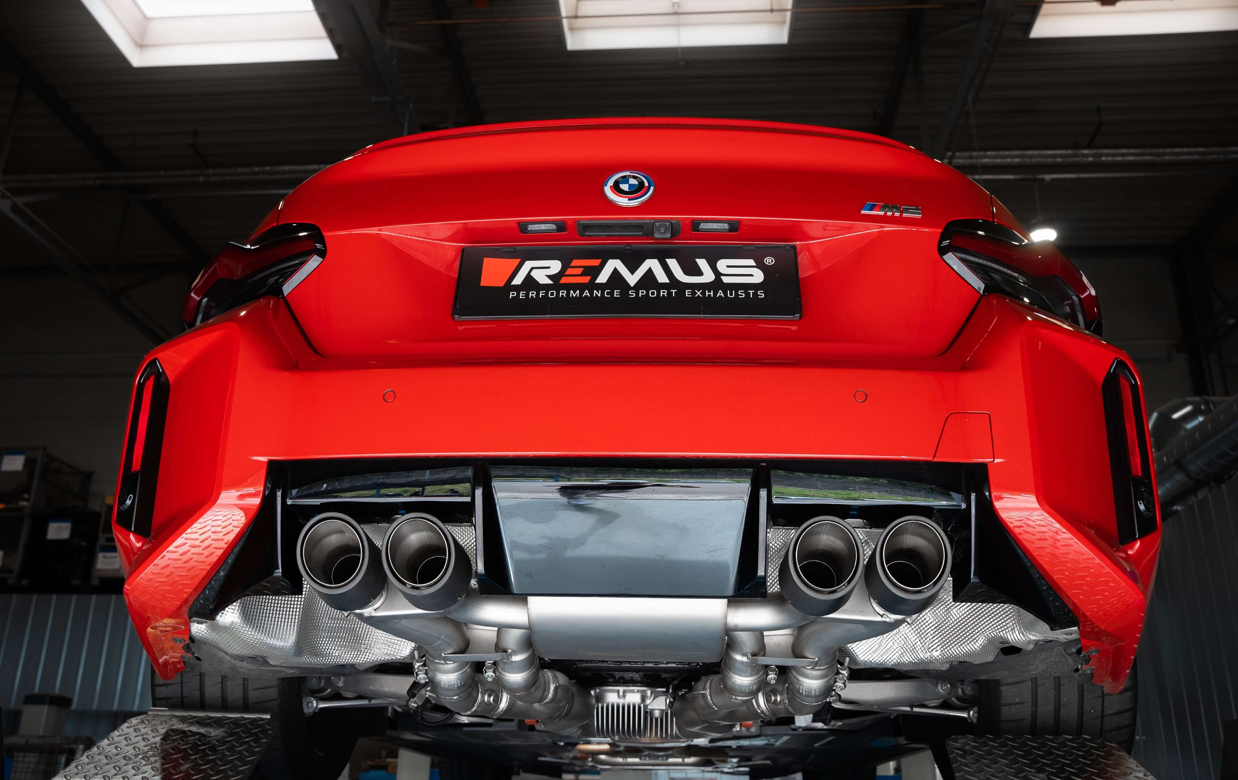 Cat Back sport exhaust system L R with selectable tail pipes with integrated valves for BMW M2 F87 Coupe incl. EC homologation